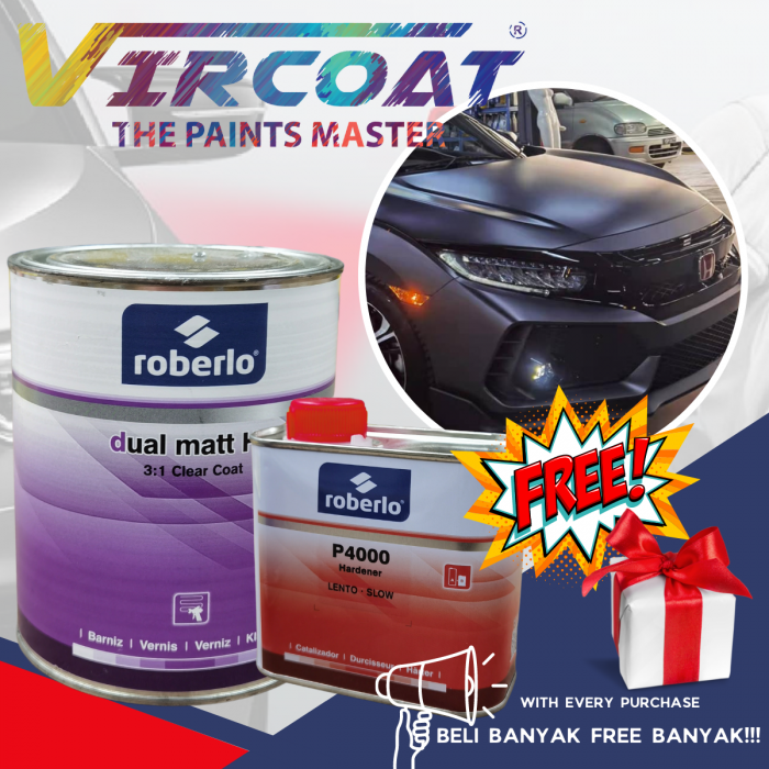 roberlo, dual matt, matt clear, auto refinishing, clear coat, 2k clear ...