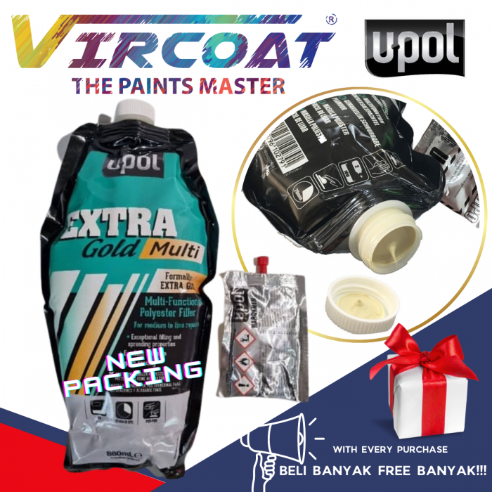 UPOL EXTRA GOLD, POLYESTER FILLER, BODY REPAIR, BODY FILLER, AUTO ...