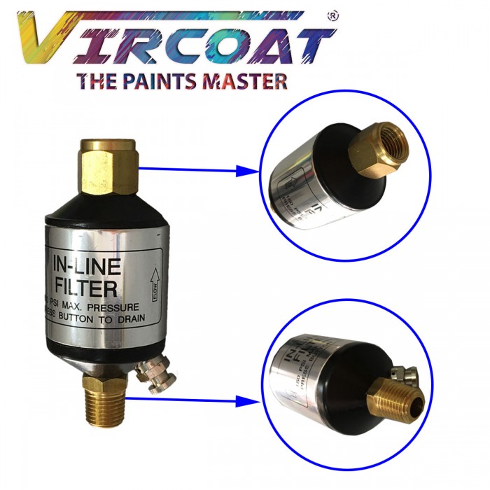 Spray Gun MF84 Mini IN-LINE Air, Oil, Water Separator Filter