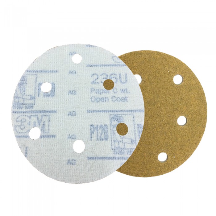 P80/120/240 5 Inch 6 Holes Wet Dry Disc Sand Abrasive Paper 10 pcs