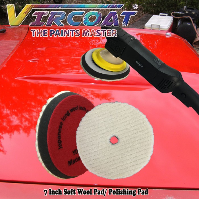6" Polisher Buffer Soft Wool Pad, Wool Buff, Polishing Waxing Wheel Car ...