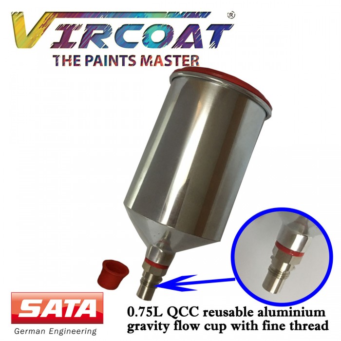 Sata Jet Spray Gun 600ml Plastic Cup QCC, SATA spray gun reusable cup ...