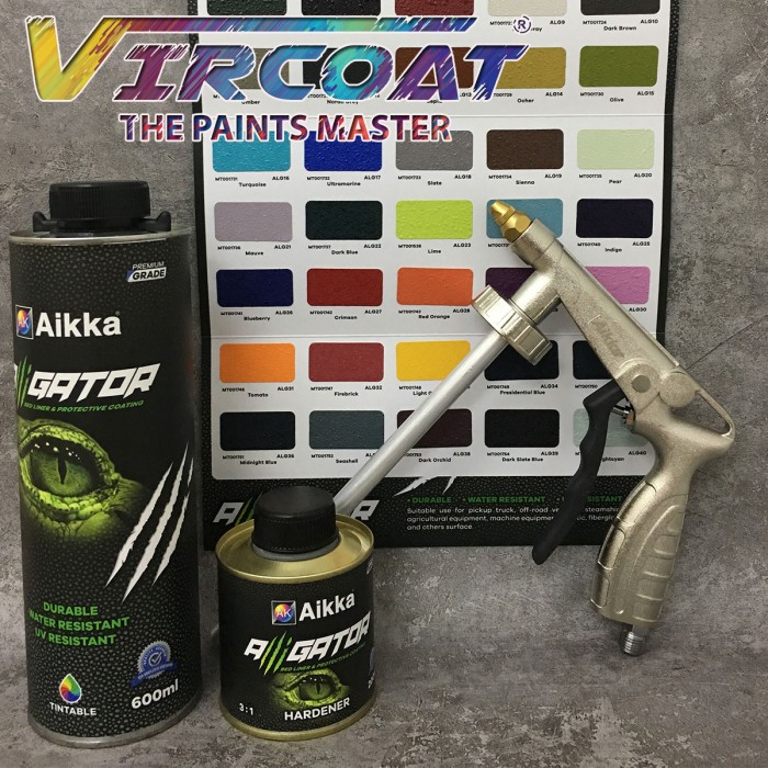 AIKKA, Alligator paint, texture pain, 1390, bed liner, undercoat spray gun