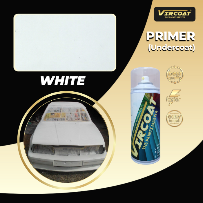 VIRCOAT Aeorosl Spray Undercoat Primer Std Colour Primer Surface/ Tin ...