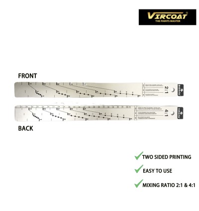 paint ruler, vircoat, mixing ruler, clear coat mixing, mixing ruler ...