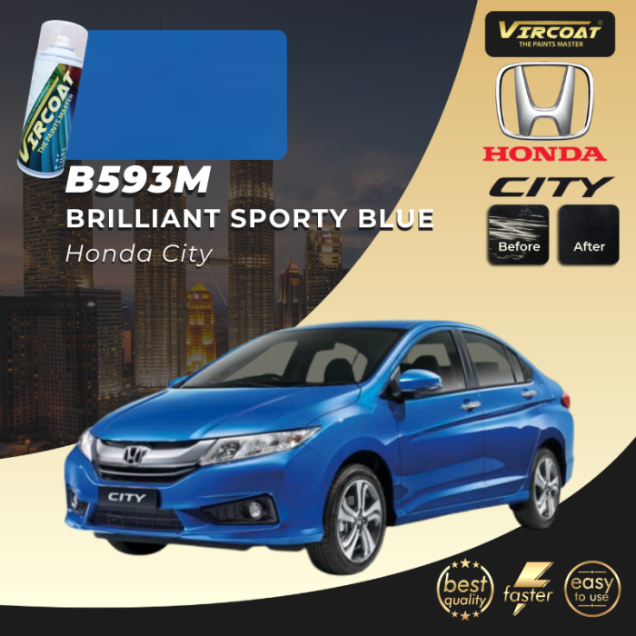 [Honda City] VIRCOAT Aerosol Spray 2K Paint/ Car Body Touch Up Paint ...