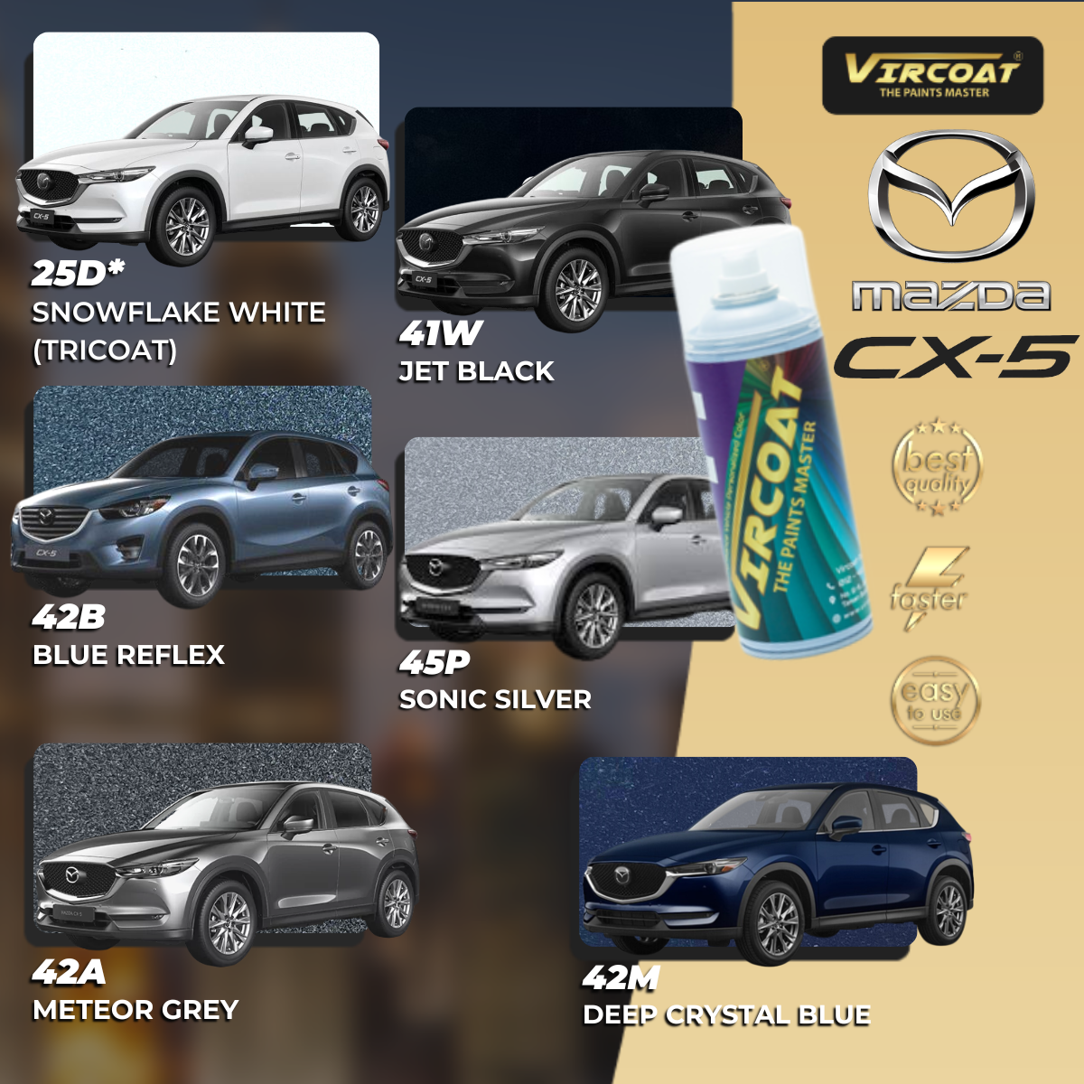 mazda black colour code