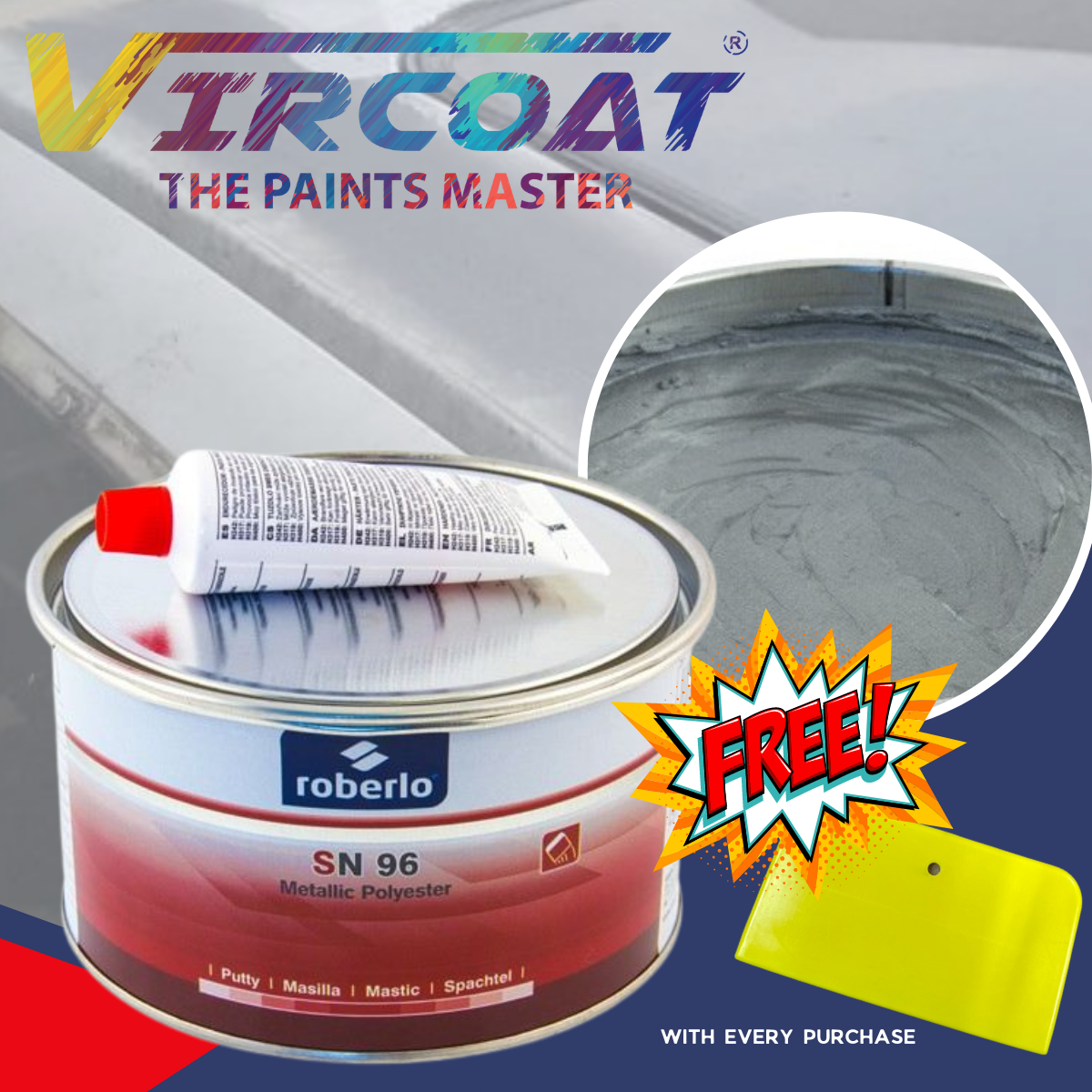 ROBERLO METALIC PUTTY SN96 1.3kg