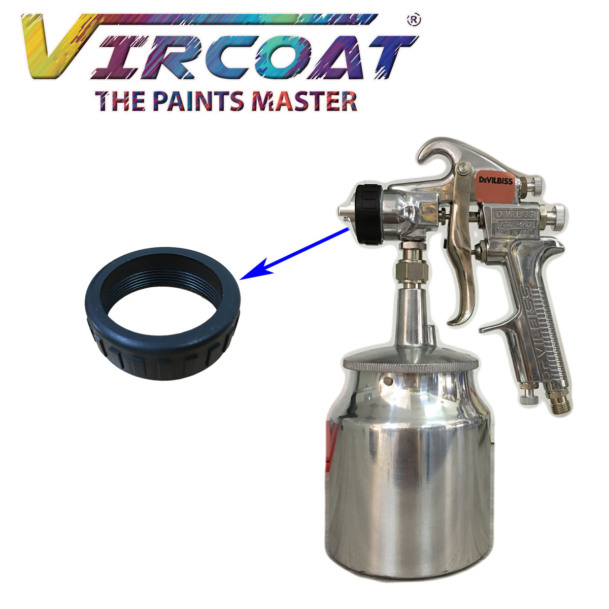 spray gun spare part, spray gun accessories, JGX-502 spray gun, air cap ...