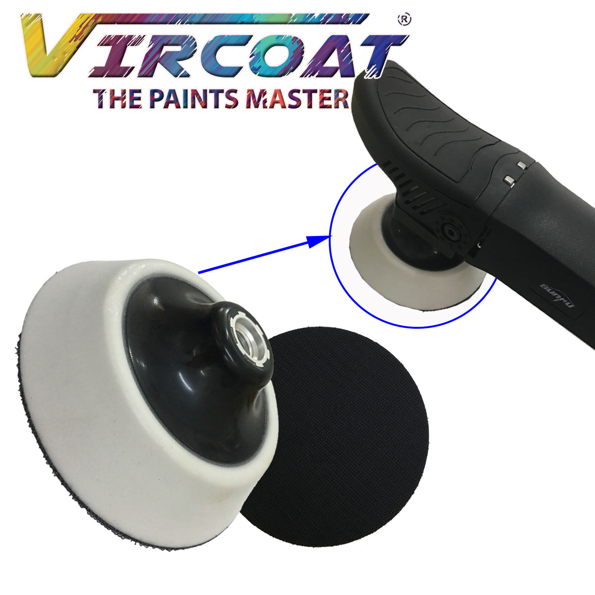 5 INCH Professional Polisher Buffer Flex Velcro Backing Plate