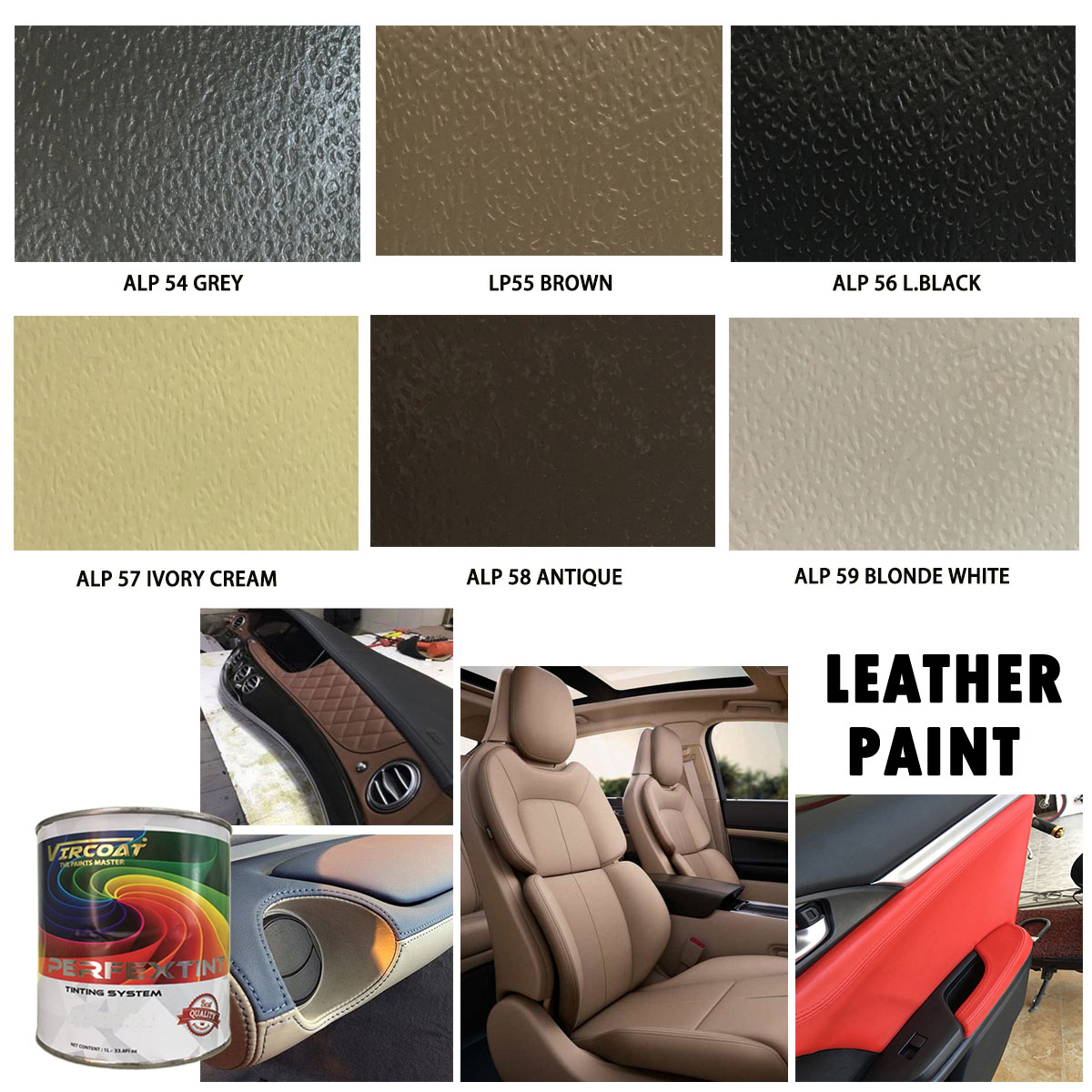 leather paint, dashboard paint, door panel paint, cushion paint, car ...