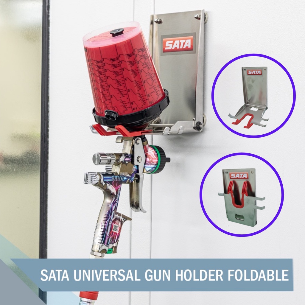 100% Original SATA Universal Spray Gun Holder, Foldable/ Spray gun Wall ...